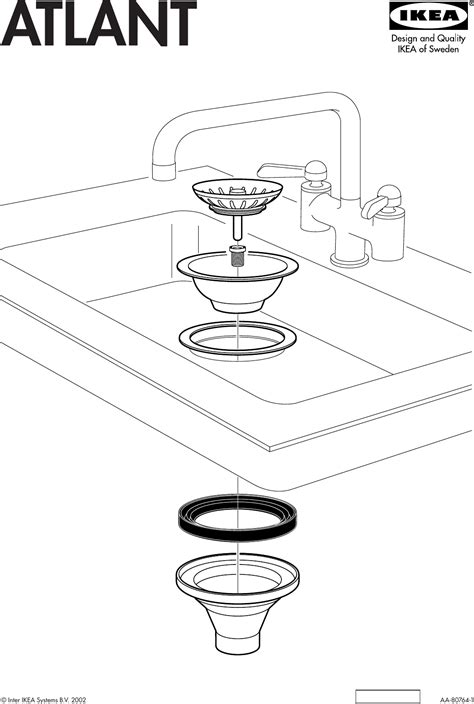 Ikea Atlant Sink Strainer Assembly Instruction Bottenventil