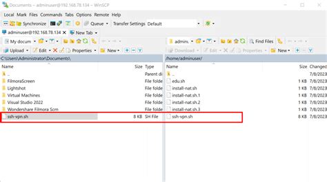 how to transfer files from linux server to windows using ssh