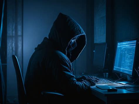 Premium Ai Image Dangerous Hooded Hacker Breaks Into Government Data Servers And Infects Their