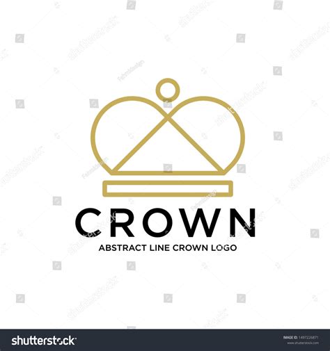 Stock Vektor „linear Crown Icons Royal Luxury Symbol“ Bez Autorských