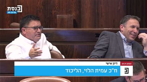 נאום של חבר הכנסת עמית הלוי בעניין עילת הסבירות Youtube