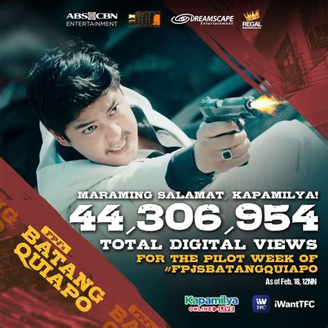 Fpjs Batang Quiapo Earns 44m Total Digital Views For Pilot Week