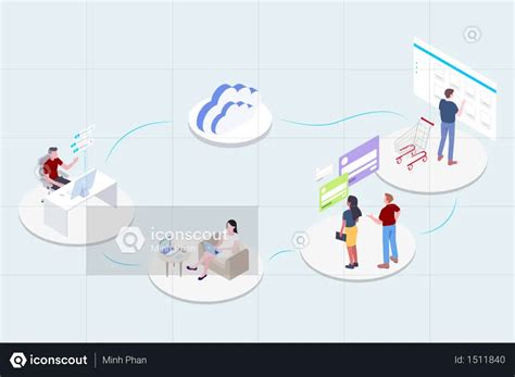 Concept Of Different Cloud Services And Cloud Networking Illustration Free Download Seo And Web