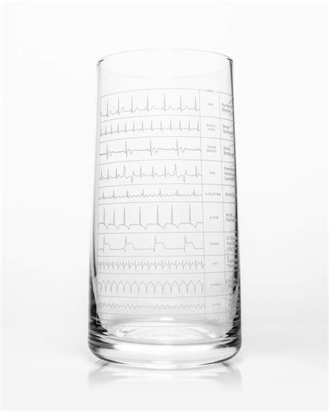 Heartbeat Drinking Glass Ekg Tumbler Cognitive Surplus