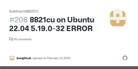 8821cu On Ubuntu 2204 5190 32 Error · Issue 206 · Brektrou