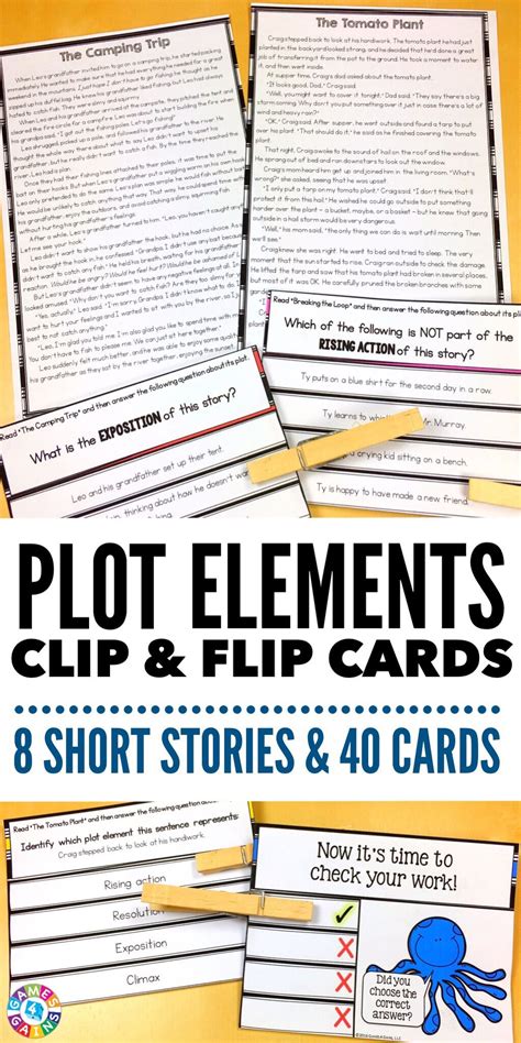 Plot Elements And Structure Task Cards Practice Activity Teach Story Plot Passages 6th Grade