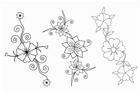 Vector Flower Plants Pattern Embroidery Graphic By Behind The Design