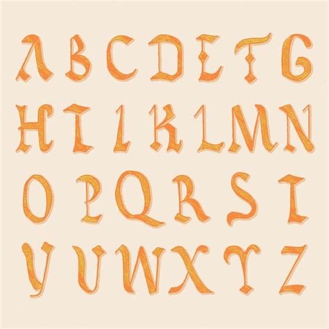 Ye Antigas Letras Tipo Vintage E Alfabetos Modelos De Ilustração
