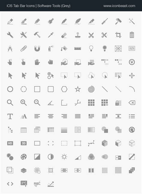 Software Tools Ios Tab Bar Icons