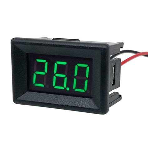 Yibooy DC V Wire Digital LED Display Panel Voltage Meter Voltmeter Tester Green Walmart