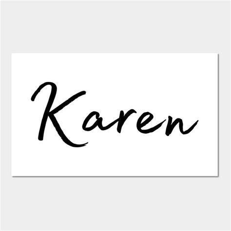 Karen Name Calligraphy By Word Minimalism Karen Name Karen Names