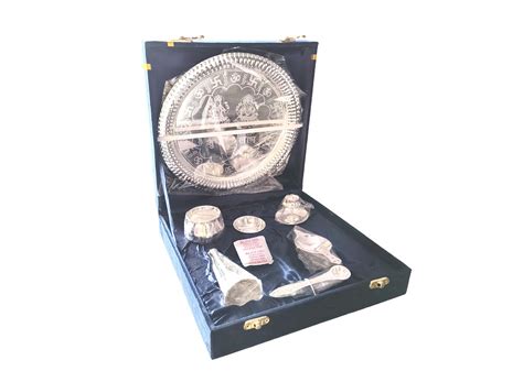 Itisha Treendzs Silver Plated Puja Thali Set Handmade Decorative Laddu