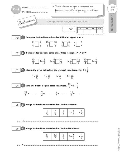 Exercices Fractions Cm2 à Imprimer Esam Solidarity