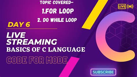 Lecture 6 C Language For Loop Do While Loop Difference Between For And While With Notes