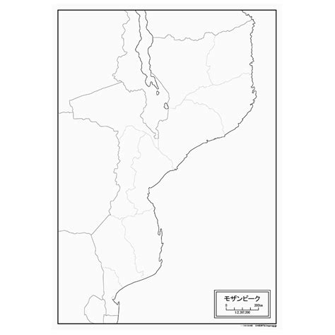 モザンビークの紙の白地図について 白地図専門店
