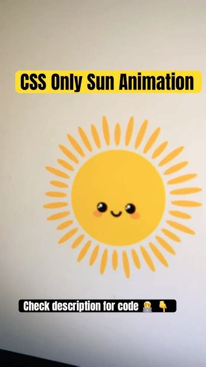 Css Only Sun Animation Sun Cssanimation Shorts Youtube