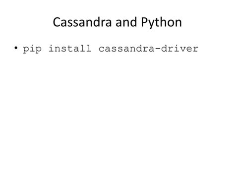 Apache Cassandra Ppt