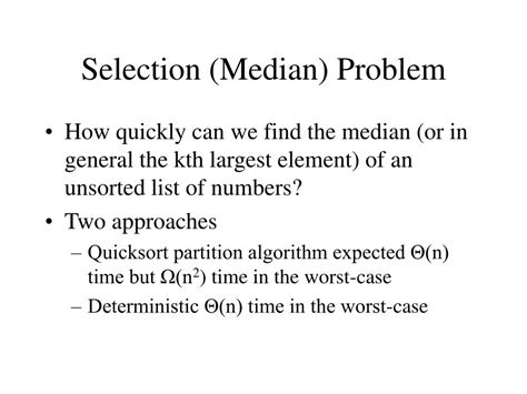 ppt median order statistics algorithms powerpoint presentation free