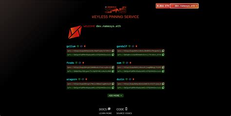 ipns eth keyless pinning service by namesys pg discussion ens dao