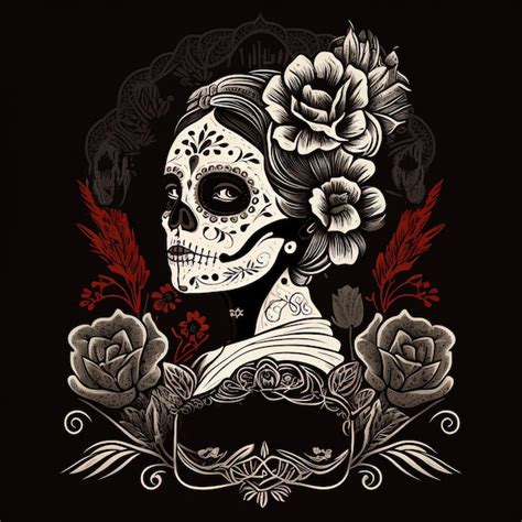 Premium Photo Dia De Los Muertos Day Of The Dead Vector Poster With