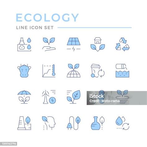 設置生態的顏色線圖示向量圖形及更多環境保護圖片 環境保護 生物學 再生能源 Istock