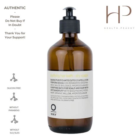 Oway Purifying Hair Bath Dry Dandruff Scalps 240ml Pump Included
