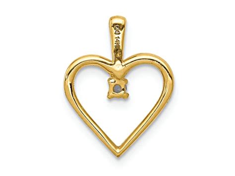 10k Yellow Gold Diamond Heart Pendant 18k9ga Jtv