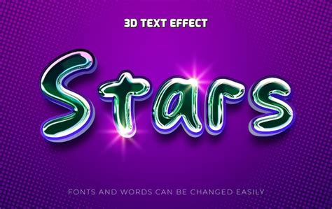 Premium Vector Stars Galaxy 3d Editable Text Effect Style