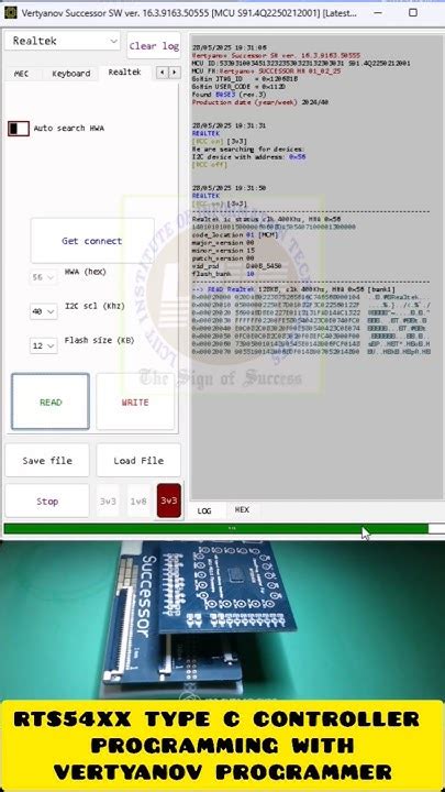 Rts5455 Type C Controller Ic Successfully Programmed With Vertyanov