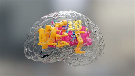 Glass Brain And Math Formulas Math And Technology Concept Digitally