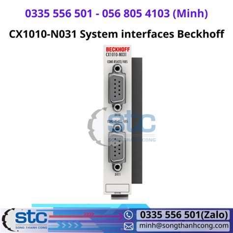 Cx1010 N031 System Interfaces Beckhoff Stc Việt Nam