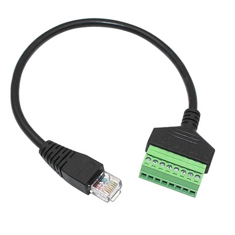 Káblový Adaptér Rj45 Na Svorkovnici 8 Pinov Samec Drotik Elektro Sk