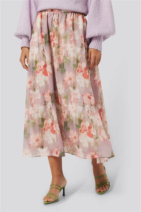 Flowy Chiffon Skirt Multicolor Na