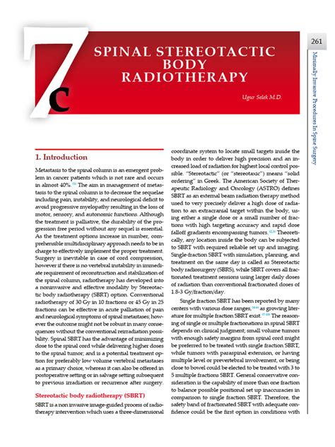 7c Spinal Stereotactic Body Radiotherapy Pdf Radiation Therapy Ct Scan