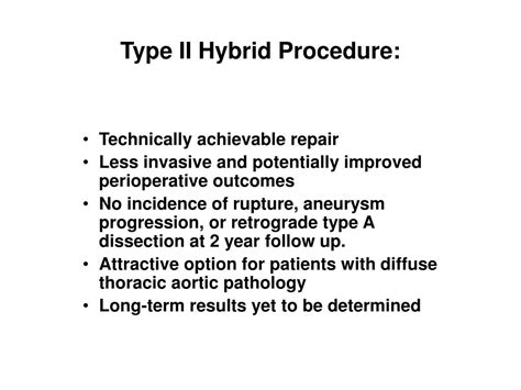 Ppt Results Of “ Type Ii ” Hybrid Arch Repair With Zone 0 Stent Graft
