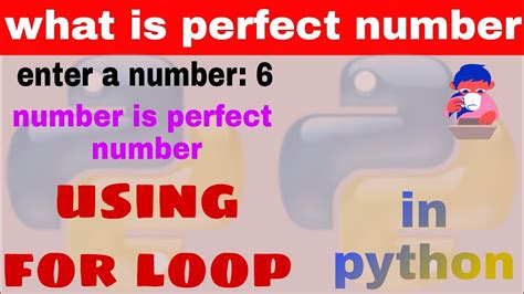 Check Perfect Number Or Not Using For Loop In Python Youtube