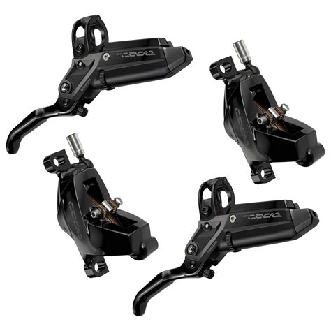 SRAM Code Stealth Disc Brake Silver 4 Piston C1 Set Front Rear Black
