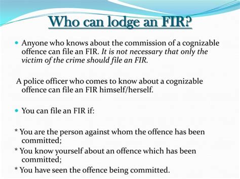 Fir First Information Report
