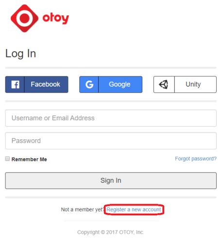 Creating An Otoy Account
