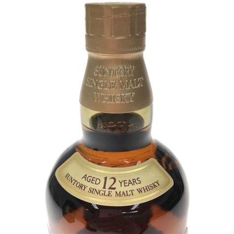 【北海道内限定発送】 Suntory サントリー サントリー ピュアモルトウイスキー 山崎 12年 旧ボトル 響マーク 750ml 未開栓