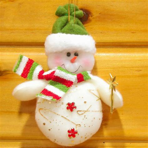Plush Snowman Christmas Ornament On Sale Seasonal Holiday Crafts