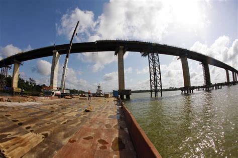 Setran Ergue última Viga Da Ponte Moju Cidade RedeparÁ
