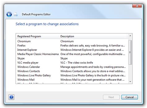 Default Programs Editor Download