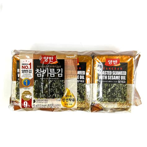[dongwon] Roasted Seaweed W Olive Oil 양반 참기름 김 5g X 9pk
