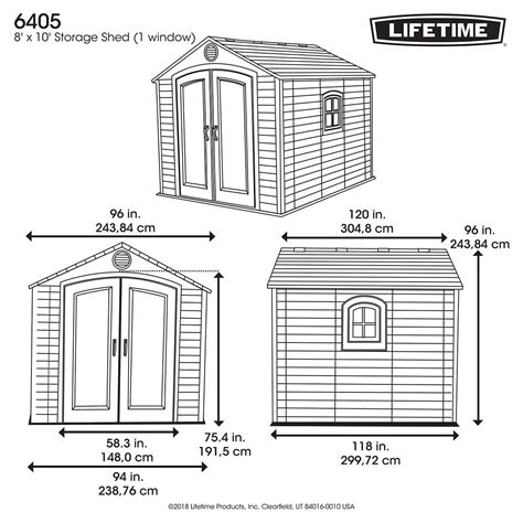 Lifetime Ft X Ft X M Outdoor Storage Shed Costco UK