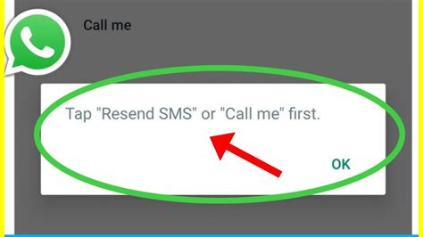 Tap Resend Sms Or Call Me First Whatsapp Tap Resend Sms Or Call Me
