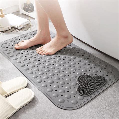 The Original Douchemat Antislip Grijs Massage 70x40cm