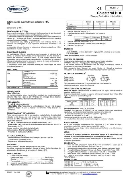 Hdl Spinreact Pdf