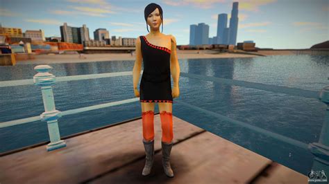 Asian Girl Black Dress For Gta San Andreas
