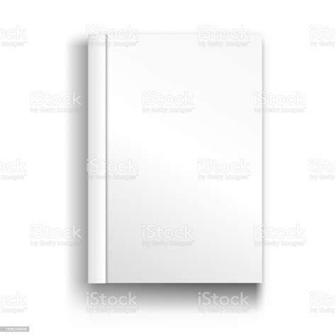 부드러운 그림자가 있는 빈 앨범이나 잡지를 엽니다 사실적인 빈 템플릿 또는 흰색 배경에서 격리된 모의 벡터 일러스트레이션 Eps